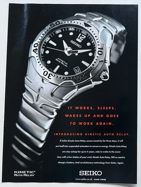 SEIKO KINETIC - 2001 Full page UK magazine ad print ad £3.95 - PicClick UK