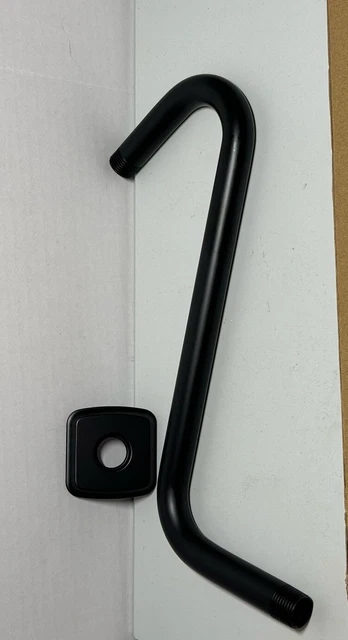 ANGLED SHOWER ARM with Flange S Shaped Rainfall Shower Head Riser Pipe ...