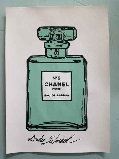 ANDY WARHOL WATERCOLOR ON PAPER [A4 SIZE]. 'CHANEL'. Hand made £25.16 ...