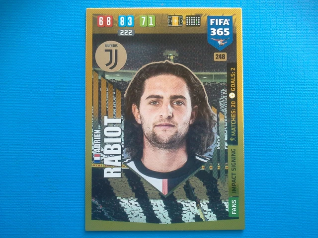 PANINI ADRENALYN FIFA 365 2020 n.248 Adrien Rabiot (Juventus) EUR 1,00 ...