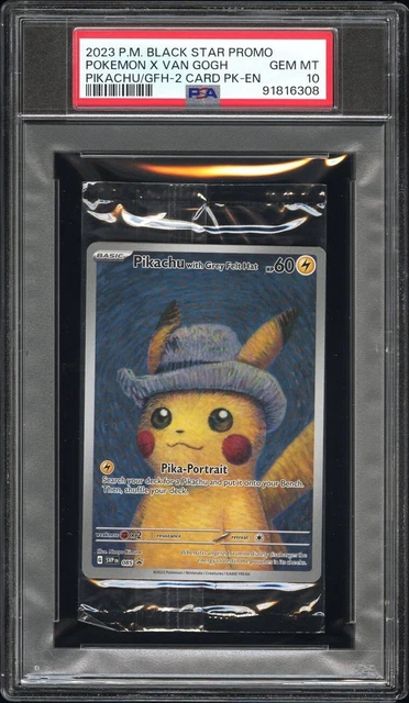 POKEMON PSA 10 SEALED VAN GOGH PIKACHU WITH GREY FELT HAT SVPen 085 ...