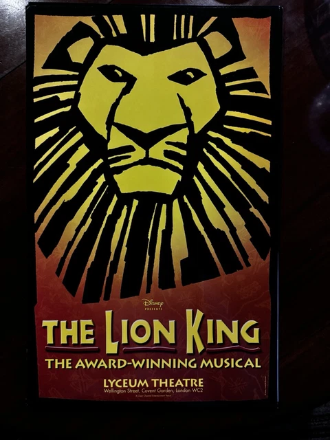 RARE - DISNEYS The Lion King Musical Poster - Lyceum Theatre London £17 ...