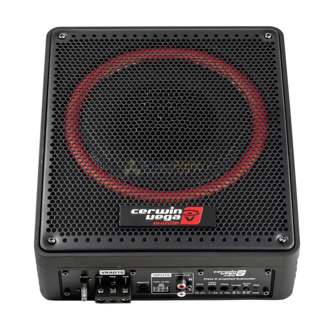 CERWIN VEGA VRAD10 10" Powered Active Car Audio Subwoofer 600W Passive ...