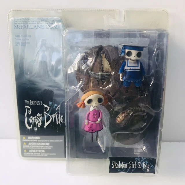 TIM BURTON'S CORPSE Bride • Skeleton Girl & Boy • Mcfarlane • 2005 £54. ...