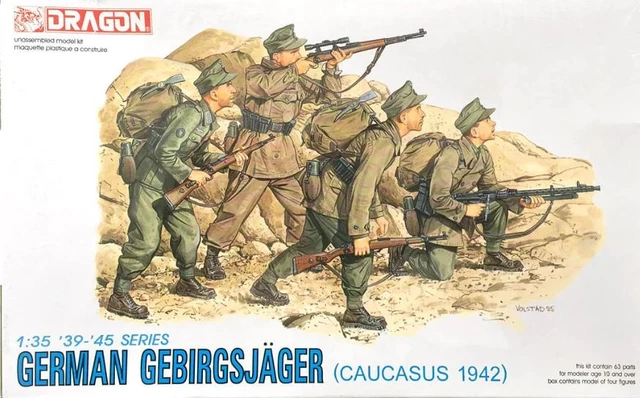 MODEL KIT FIGURE Military Soldati Dragon German Gebirgsjager Kit 1:3 5 ...