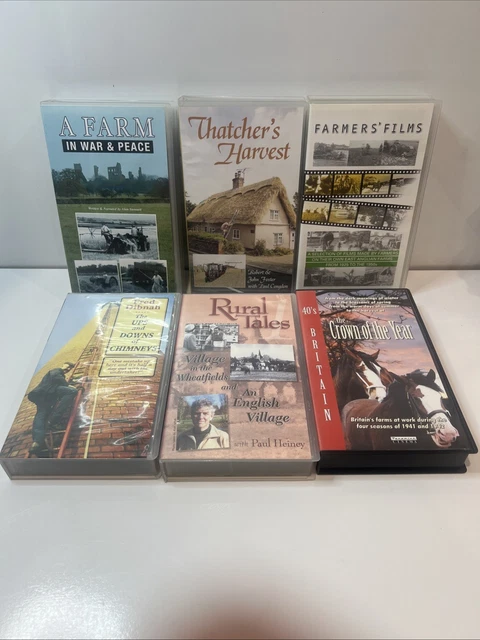 VINTAGE RURAL FARMING Documentary VHS Lot Fred Dibnah Farmers Films ...