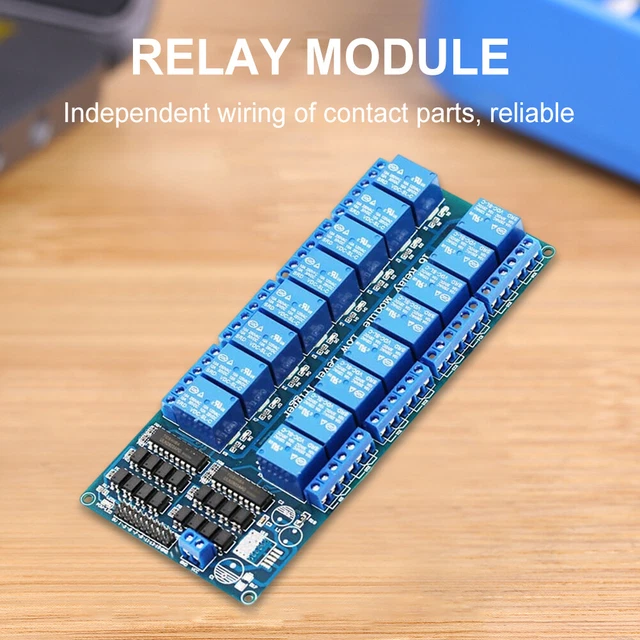 RELAY MODULE LED Indicator Relay Interface Board with Optocoupler (16 ...