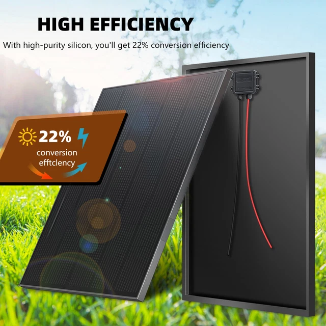 SOLAR PANEL 200 Watt 12Volt, High-Efficiency Monocrystalline PV Module ...