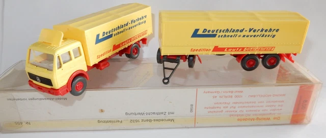 WIKING HO 1/87 Camion Mb Mercedes 1632 Remorque Deutschland Verkehre ... WIKING HO 1/87 Camion Mb Mercedes 1632 Remorque Deutschland Verkehre ...
