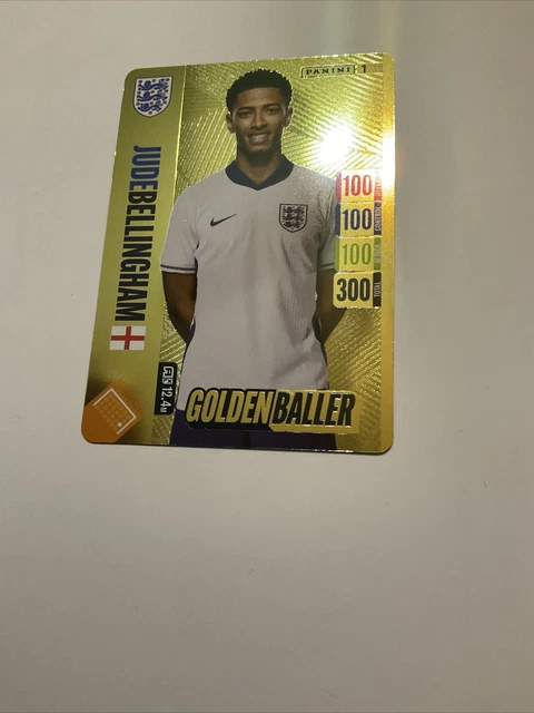 PANINI TOURNAMENT EDITION 2024 Jude Bellingham Golden Baller n. 1 nuovo ...