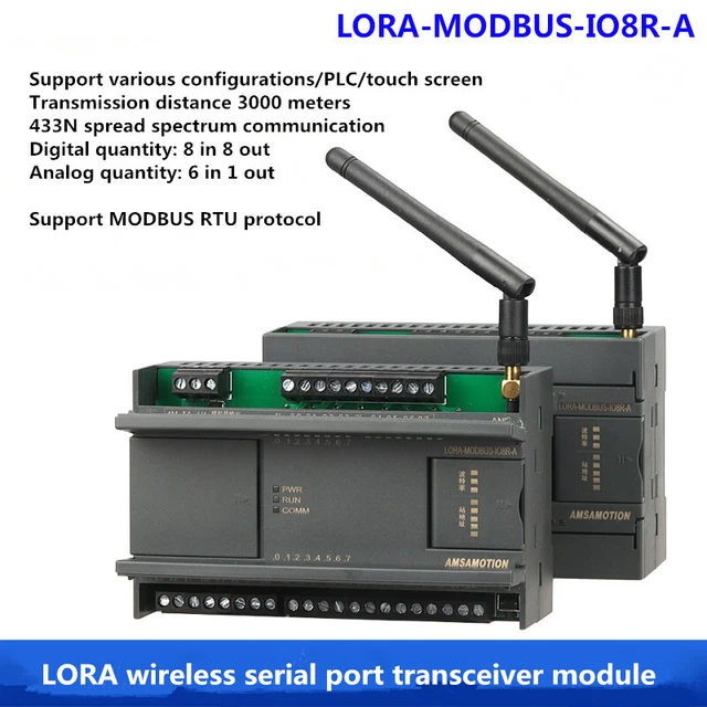 LORA WIRELESS TRANSPARENT transmission 4-20MA to RS485 MODBUS IO module ...