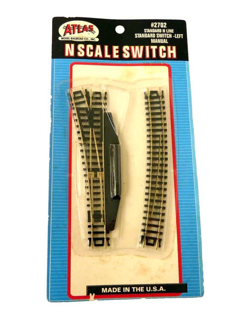 ATLAS N SCALE Switch Standard N Line Switch Right Manual #2703 NIP $26. ...