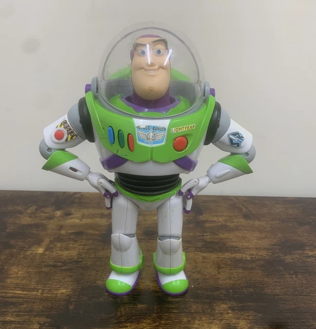 TALKING BUZZ LIGHTYEAR Collection Edition 12" Toy Story Thinkway Moving ...