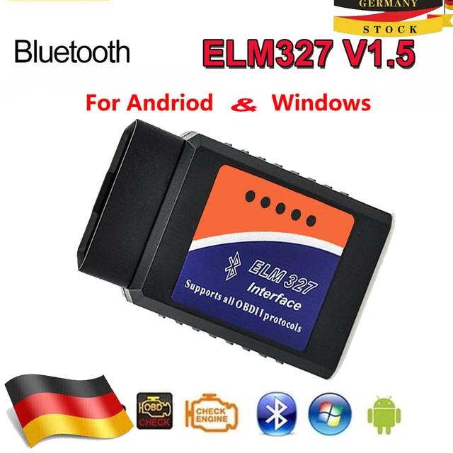 SUPER ELM327 BLUETOOTH V1.5 Auto OBD2 Diagnostico Scanner per Android ...