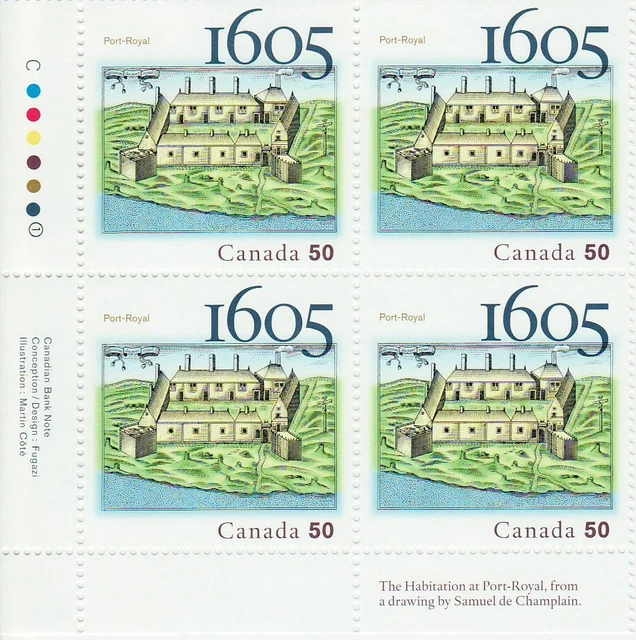 CANADA STAMP #2115 - Samuel de Champlain's drawing of settlement (2005 ...