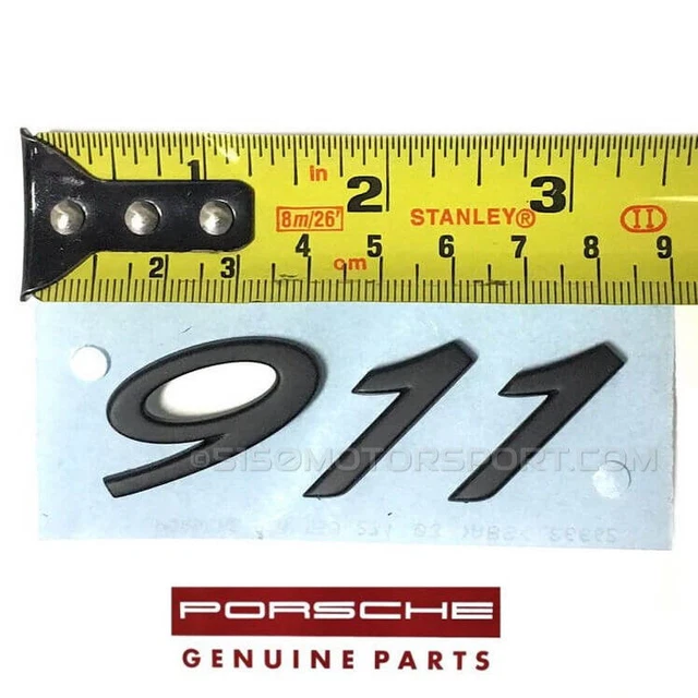 GENUINE PORSCHE 911 Satin Noir Emblème Script 991 Carrera 12-18 ...