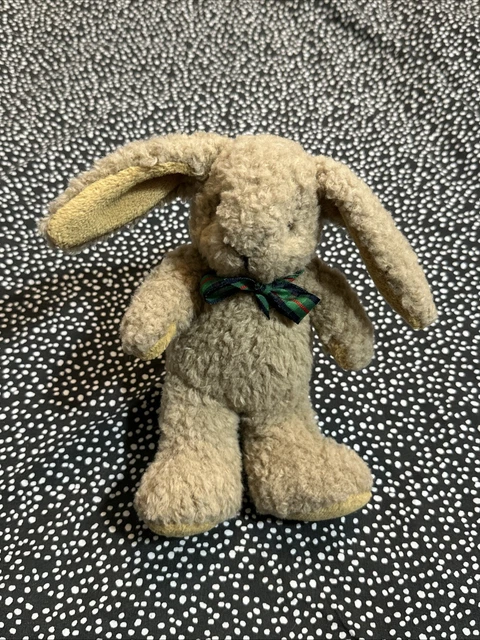 MANHATTAN TOY COMPANY Retired Bunny Soft Toy With Tartan Bow Original ...