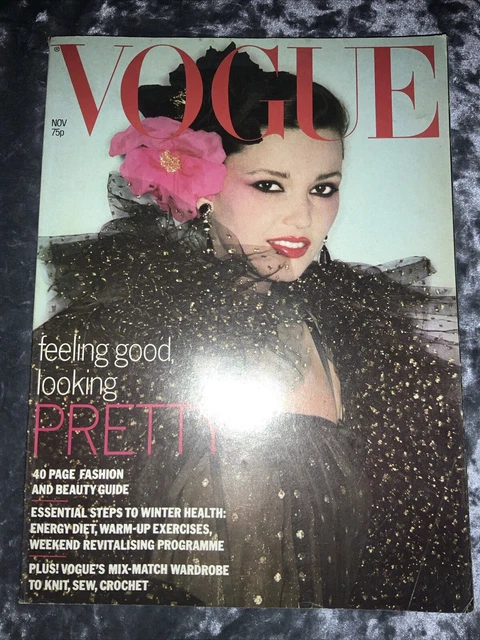 VOGUE UK MAGAZINE Marcie Hunt November 1977 Vintage British Fashion £4. ...