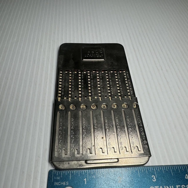 VINTAGE 1940S CALCULATOR Metal Pocket Tasco Arithmometer $14.96 - PicClick
