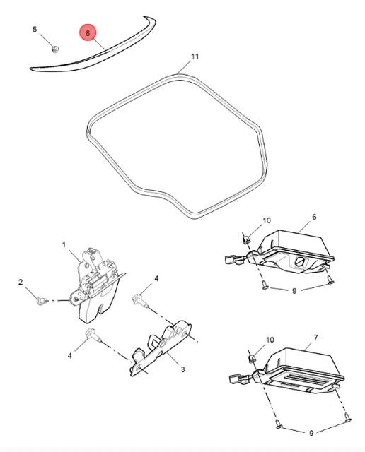 MG GENUINE REAR Spoiler Lip Wing For Boot Trunk Tuning Performance ...