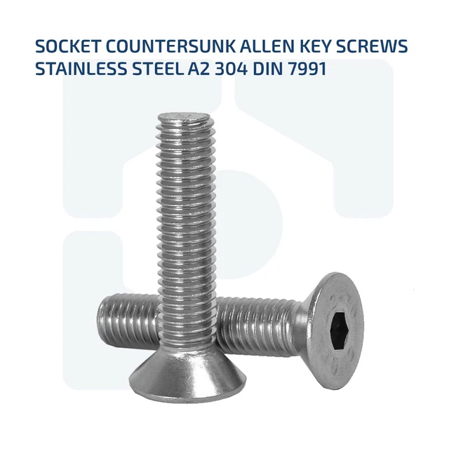 M5 X 20MM Countersunk Bolts Allen Key Bolt Socket Screws A2 Stainless Din 7991 £1.19 - PicClick UK
