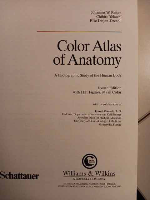 COLOR ATLAS OF Anatomy : A Photographic Study of the Human Body by ...