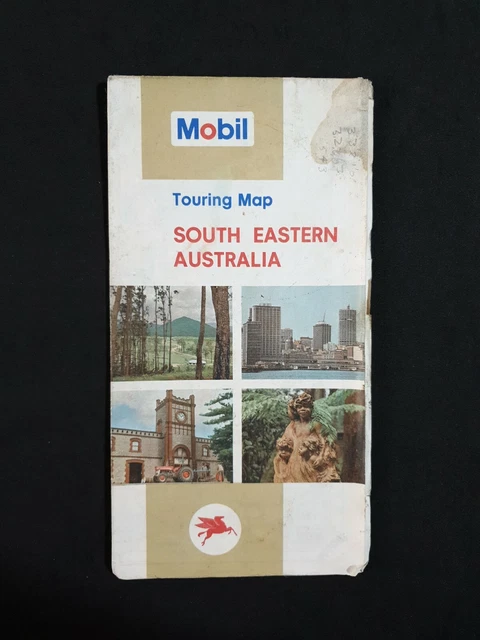 MOBIL TOURING GUIDE Vintage Road Map South Eastern Australia $6.99 ...
