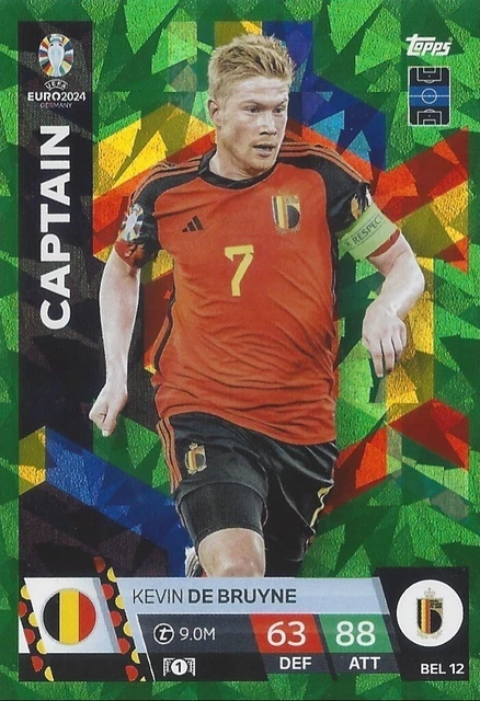 MATCH ATTAX UEFA Euro 2024 Kevin De Bruyne Green Emerald Parallel ...