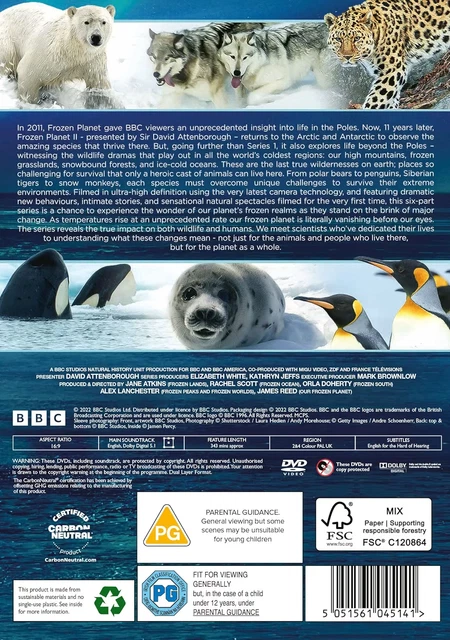BBC EARTH: FROZEN Planet 2 (David Attenborough) (Dvd) New EUR 6,77 - PicClick IT