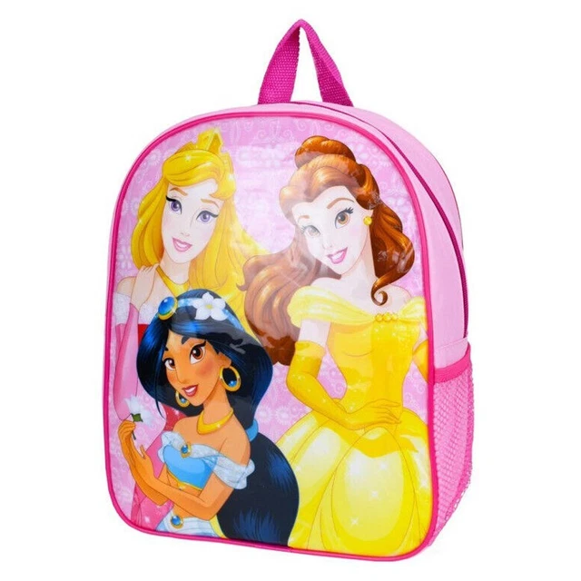 DISNEY PRINCESS CHILDRENS Backpack School Bag Girls Pink Rucksack Kids ...