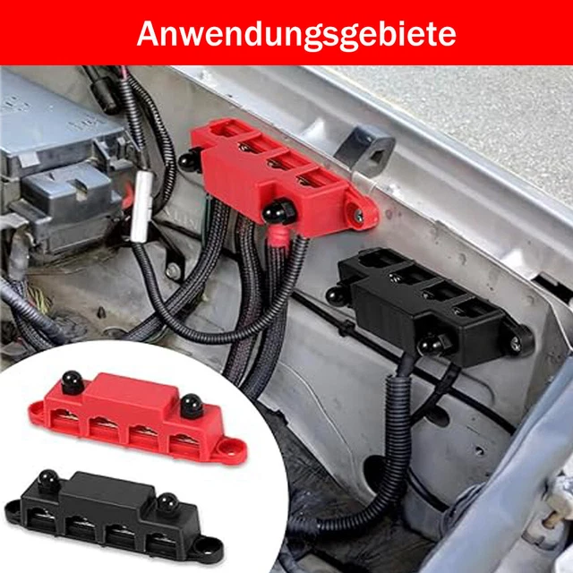2X 12V-48V DC Sammelschienen Verteilerblock M8/M10 BusBar Box für Auto RV Boat EUR 24,99 ...