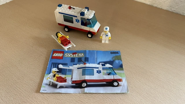 LEGO 6666 AMBULANCE Krankenwagen Einsatz/Rettungswagen mit Anleitung ...
