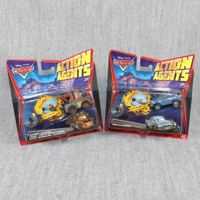 DISNEY PIXAR CARS 2 Finn McMissile & Mater Action Agents Mini Playsets ...