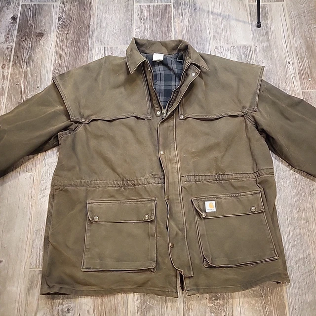VINTAGE USA CARHARTT CW042 Duster Western Rancher Barn Jacket Coat XXL ...