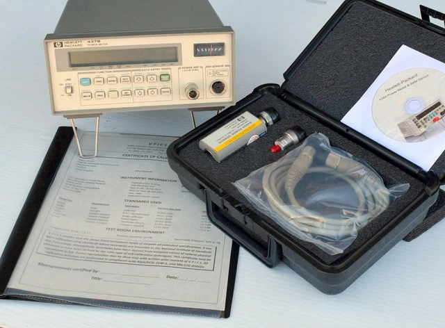 HP 437B POWER Meter System, 8482A Sensor, Cable, Case, Cal'ed with ...