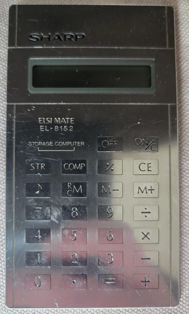 SHARP ELSI MATE Calculator El 8152 - Worlds Thinnest Calculator ...