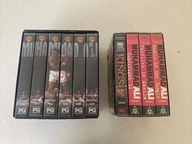 MUHAMMAD ALI THE Whole Story VHS Video tape 2000, 6 Tape Box Set Warner ...