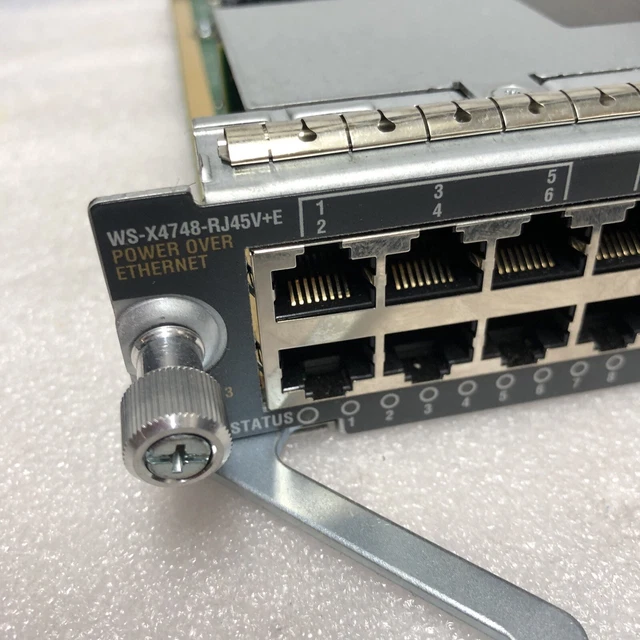 CISCO WS-X4748-RJ45V+E 48-PORT Gigabit PoE Ethernet Module #S 030 $68. ...