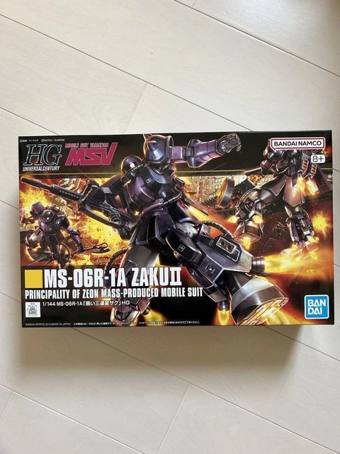 BANDAI GUNDAM HGUC 1/144 MS-06R-1A Black Tri-Star Zaku Mobile Suit Gundam EUR 81,24 - PicClick FR