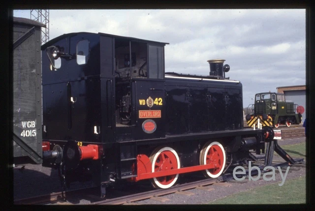 ORIGINAL 35MM SLIDE - MOD Shunter WD42 'Overlord' at Kineton MOD on 13. ...