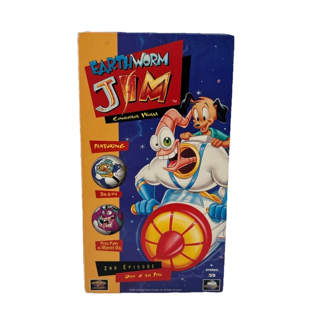 EARTHWORM JIM 1995 VHS Vol. 2 Conqueror Worm/Day Of The Fish MCA ...