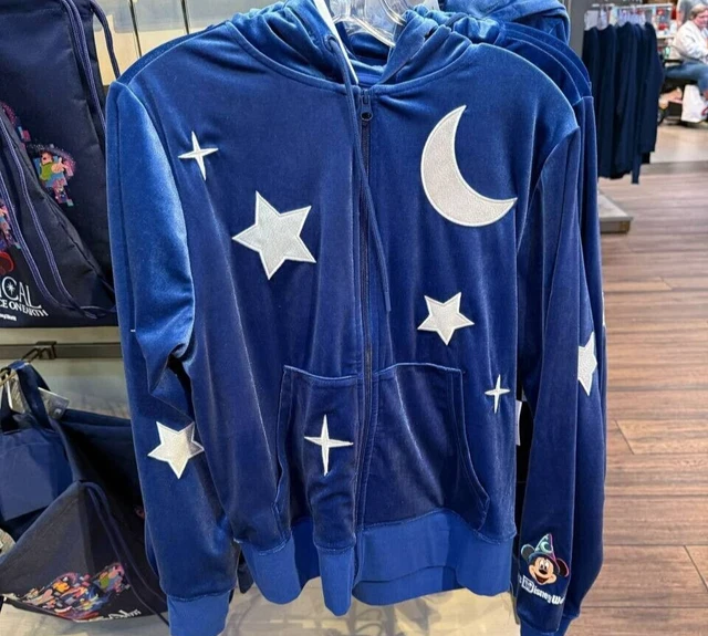 2025 WALT DISNEY World Sorcerer Mickey Blue Zip Hoodie Sweatshirt Adult ...