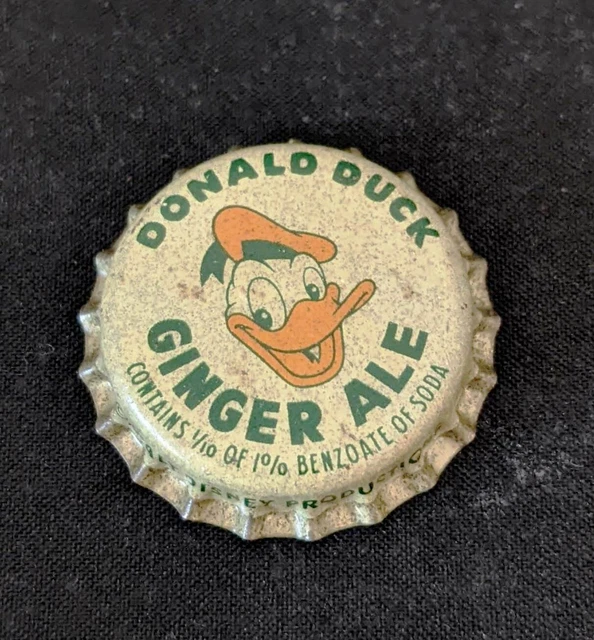 DONALD DUCK GINGER Ale Bottle Cork Cap Uncrimped Unused NOS £9.84 ...