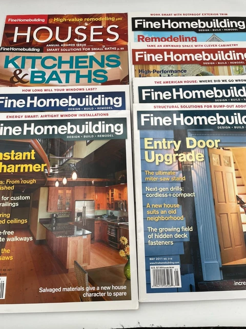 *LOT OF 8* Fine Homebuilding Magazines - 2009 £18.57 - PicClick UK