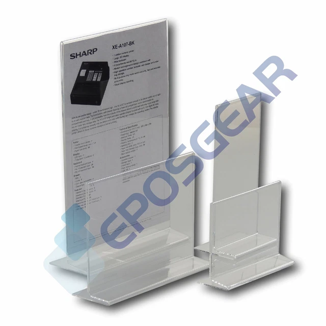 A4 A5 A6 DL Double Sided Acrylic Perspex Menu Sign Display Holder ...