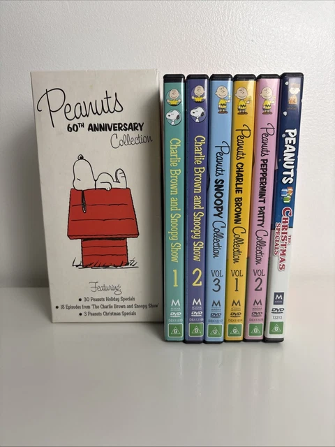 PEANUTS 60TH ANNIVERSARY collection dvd charlie brown snoopy show 6 DVD ...