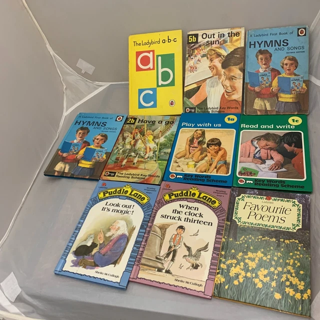 VINTAGE LADYBIRD 10 Books Job Lot Bundle puddle lane poems ect non ...