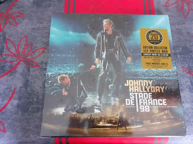 JOHNNY HALLYDAY STADE De France 98 Coffret 4 LP Noir Numérotée Scéllé ...
