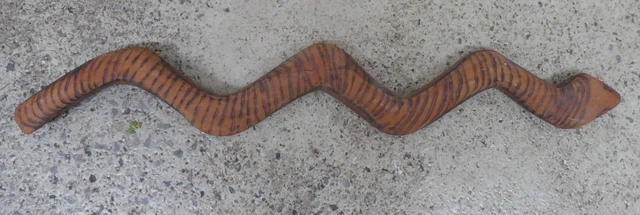 WOODEN ABORIGINAL CARVED Wire Burnt Snake Sculpture $76.00 - PicClick AU