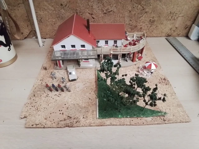 FALLER HO. SCENE Maquette Diorama Cafe Restaurant Avec Garage EUR 25,00 ...